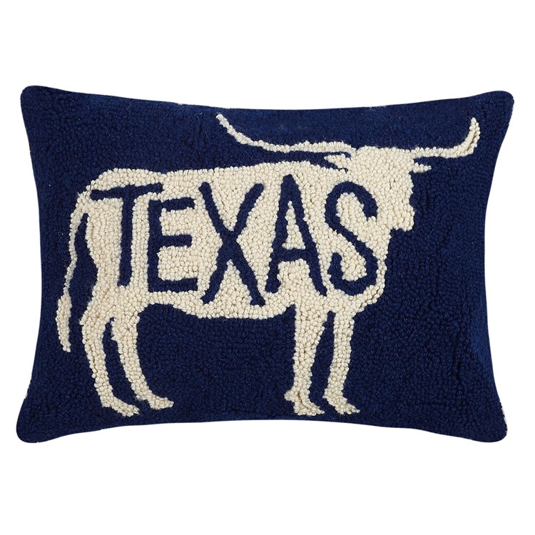 Texas Longhorn Hook Pillow Poly Filled | Simblist Group